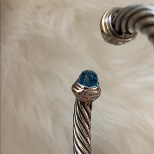 David Yurman | Jewelry | David Yurman Cable Bracelet With Blue Stone ...